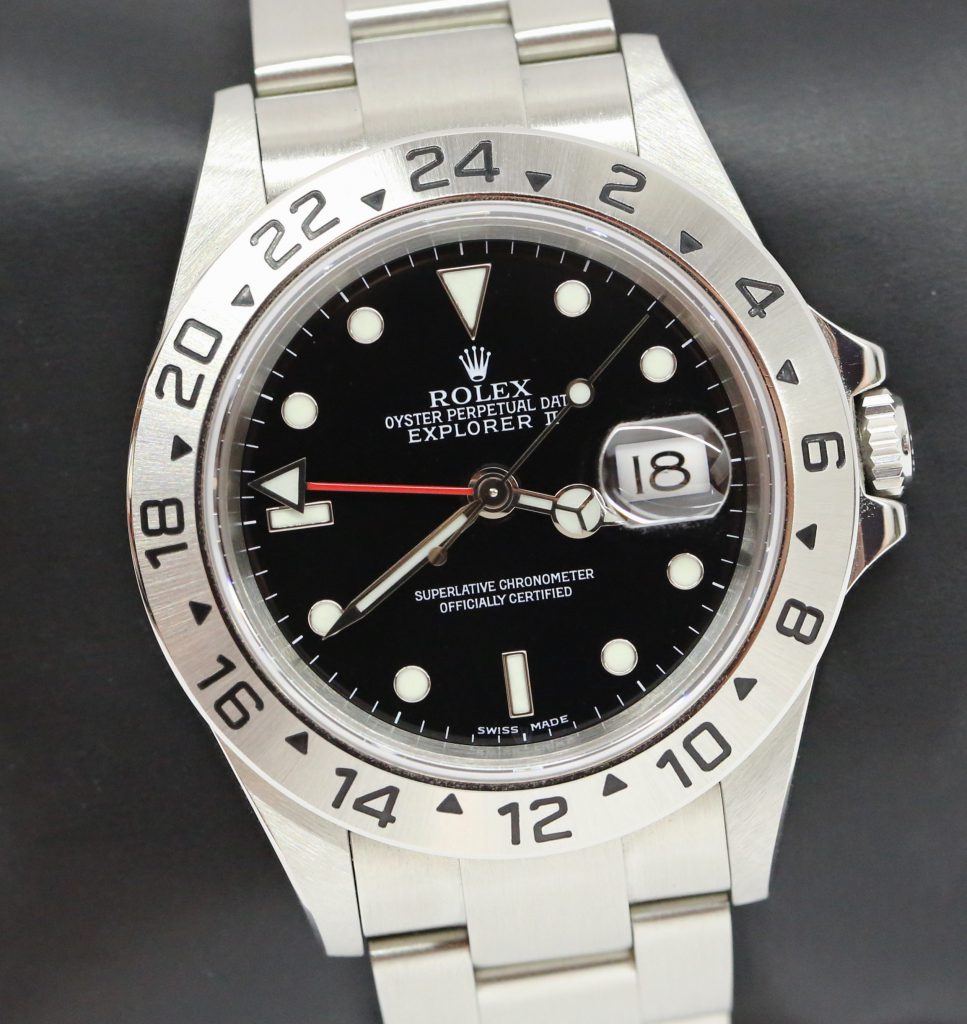 Rolex Explorer 2 GMT, Stainless steel Black Index Dial on Oyster ...
