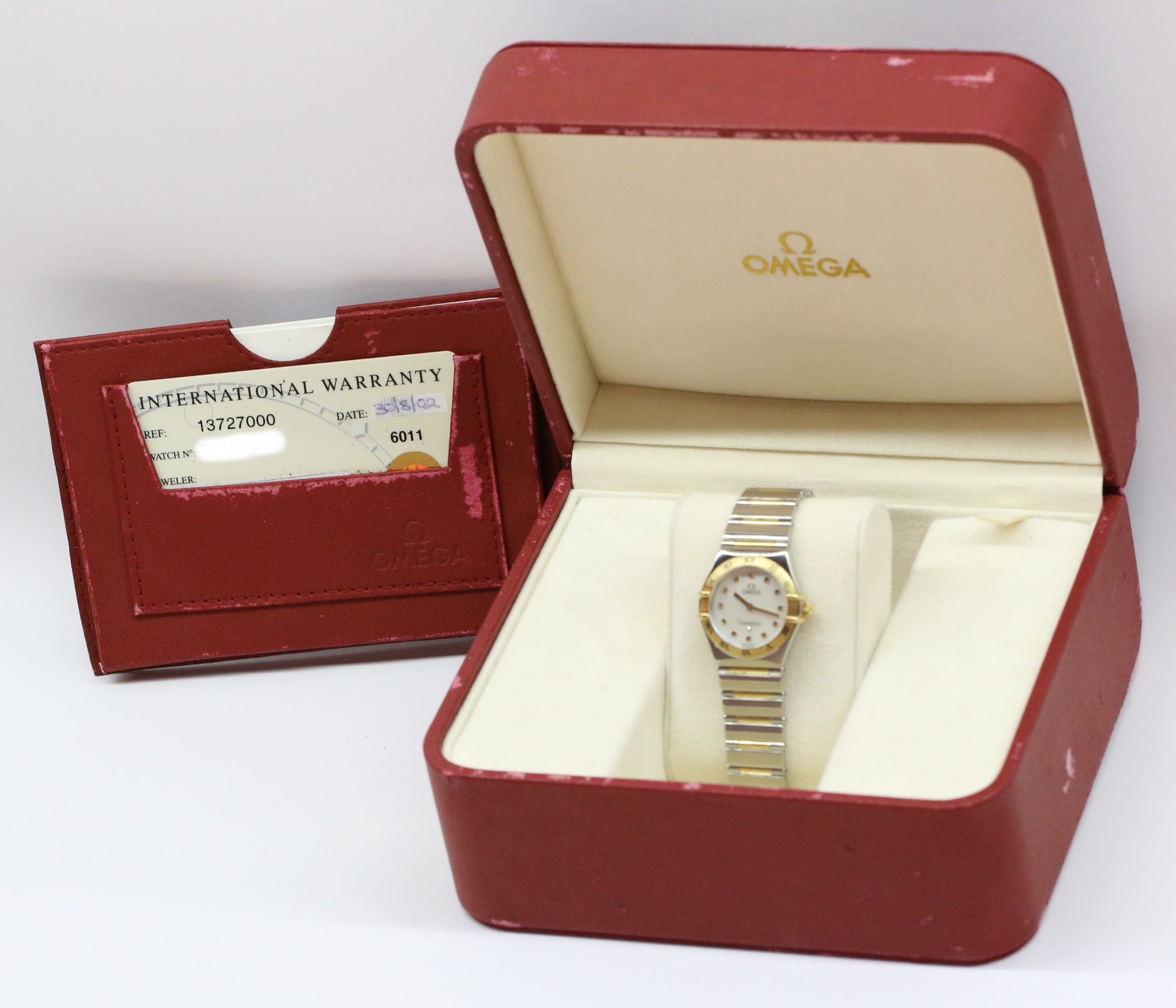 Omega Constellation 18ct Yellow Gold & Stainless Steel, White Mother of ...