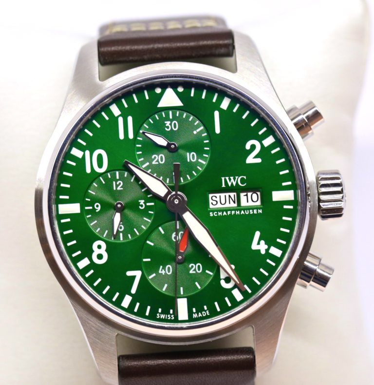 IWC International Watch Co of Schaffhausen Pilots chronograph with ...