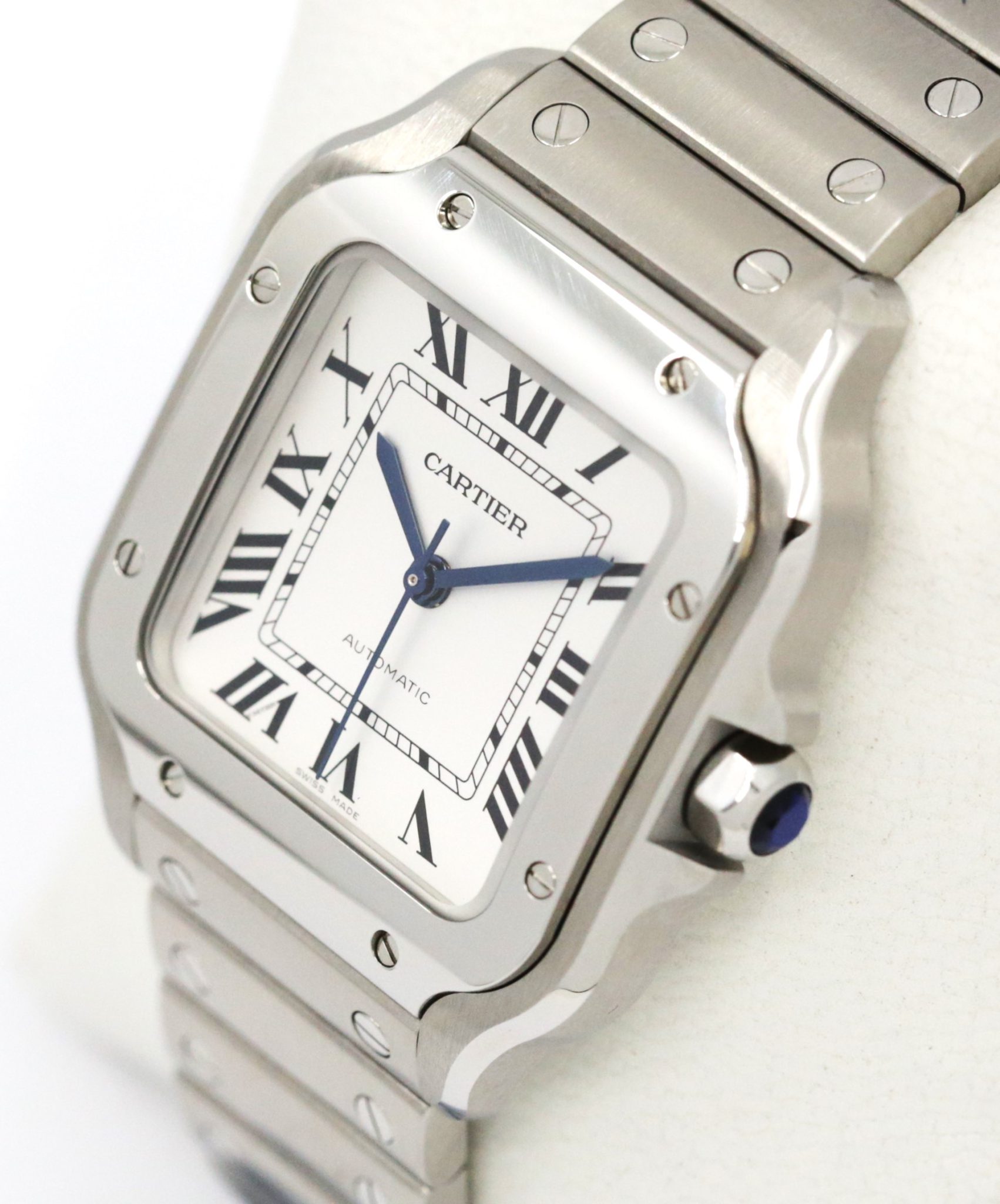 Cartier Santos De Cartier Watch, Medium Model, in Stainless Steel ...