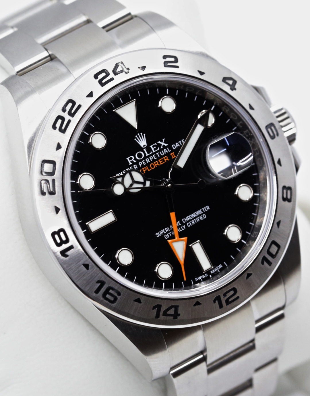 Rolex Oyster Perpetual Explorer II Black index dial on a Rolex ...