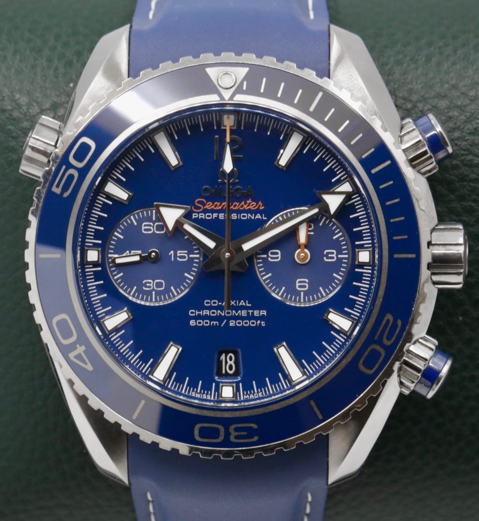 Omega Seamaster Planet Ocean 600M Chronograph, 45.5mm in Titanium, Blue ...