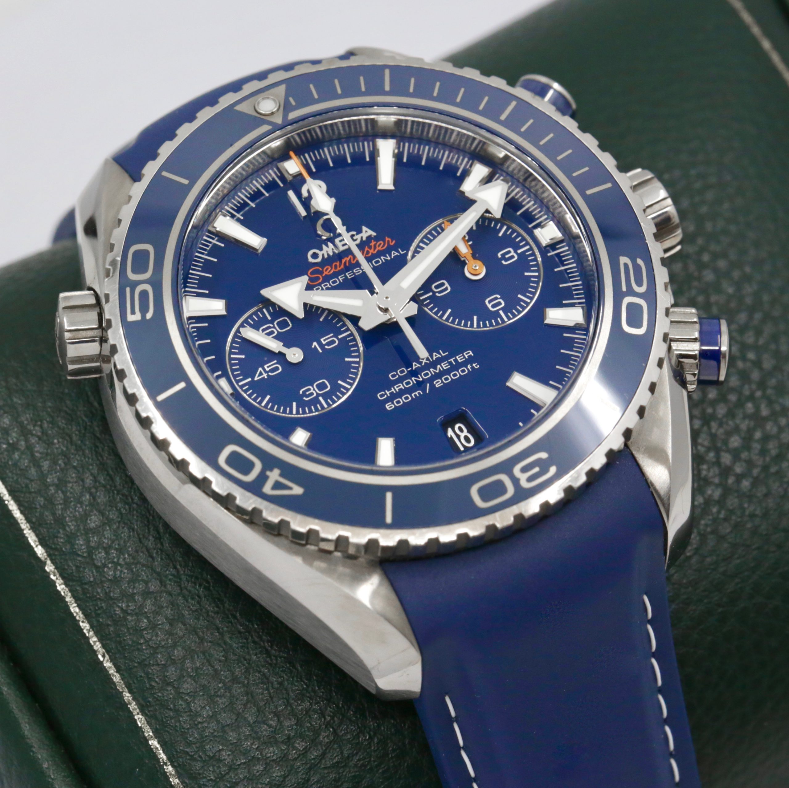 Omega Seamaster Planet Ocean 600M Chronograph, 45.5mm in Titanium, Blue ...