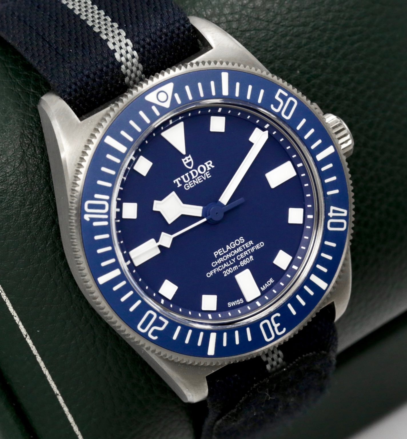 Tudor Pelagos FXD, in Titanium, Blue Index Dial, Blue Ceramic Bezel, on ...