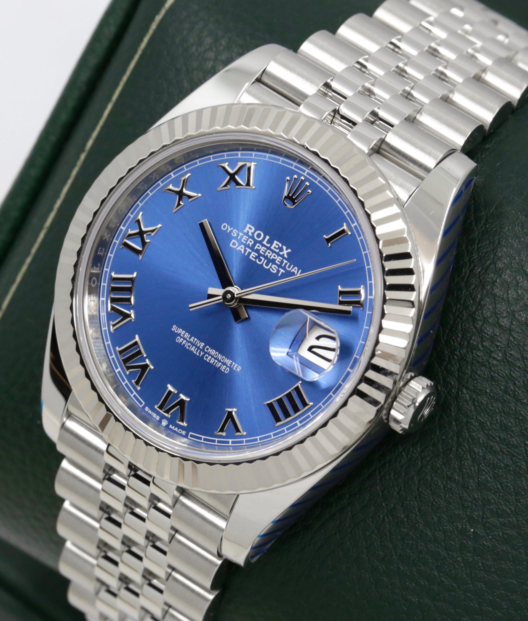Rolex Datejust 41, Stainless Steel, with a Azzurro Blue Roman Dial ...