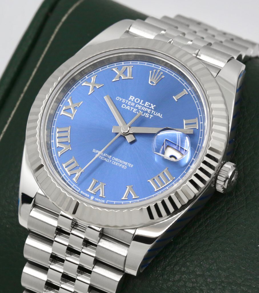 Rolex Datejust 41, Stainless Steel, with a Azzurro Blue Roman Dial ...