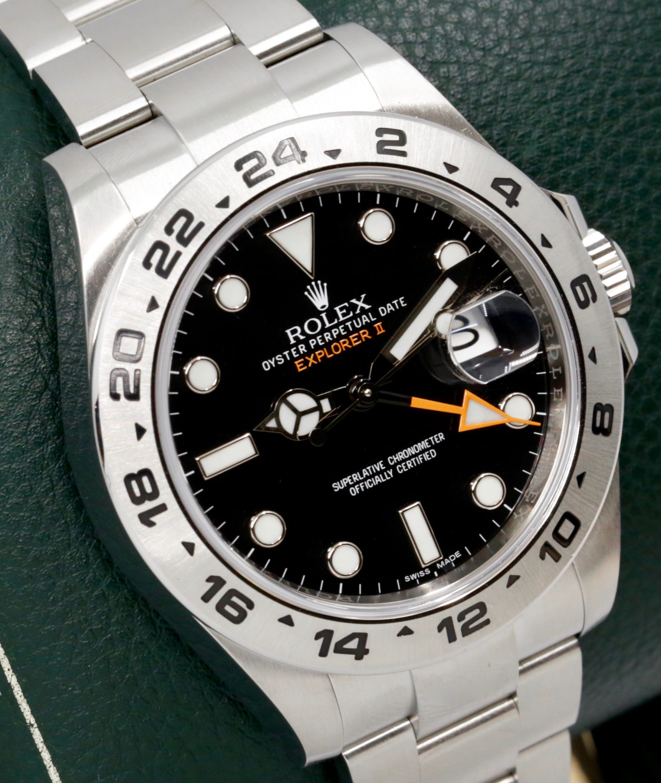 Rolex Explorer II, Stainless Steel, Black Index Dial with Orange GMT ...