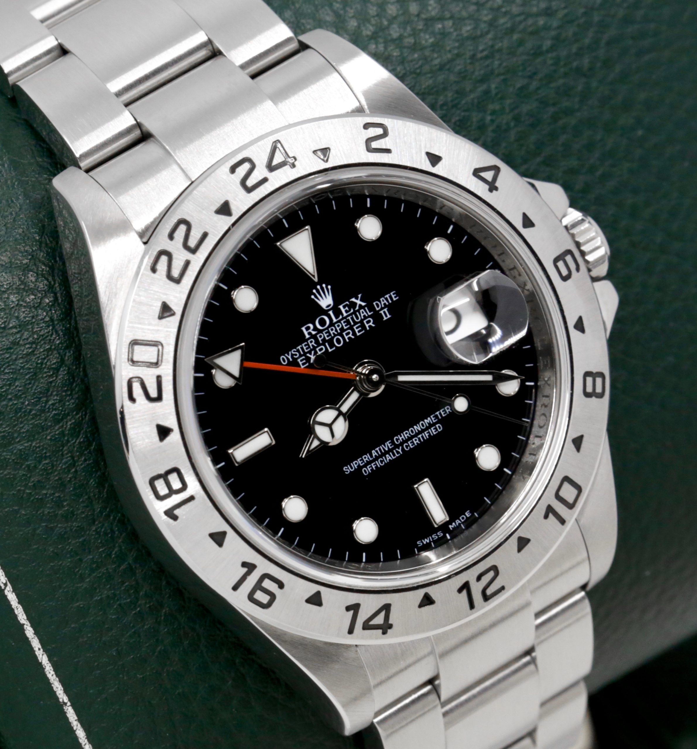 Rolex Oyster Perpetual Explorer II, Stainless Steel, Black Index Dial ...