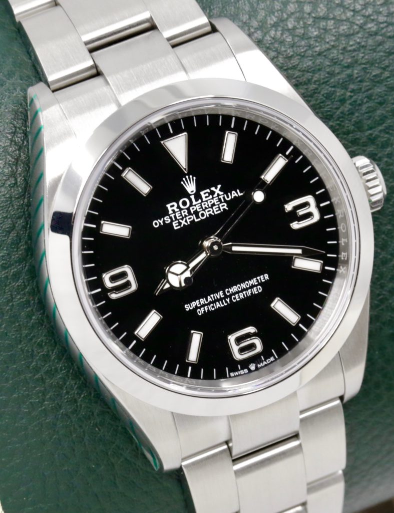 Rolex Explorer I, 36mm, in Oystersteel, Black 3, 6, 9 Dial, on Rolex ...