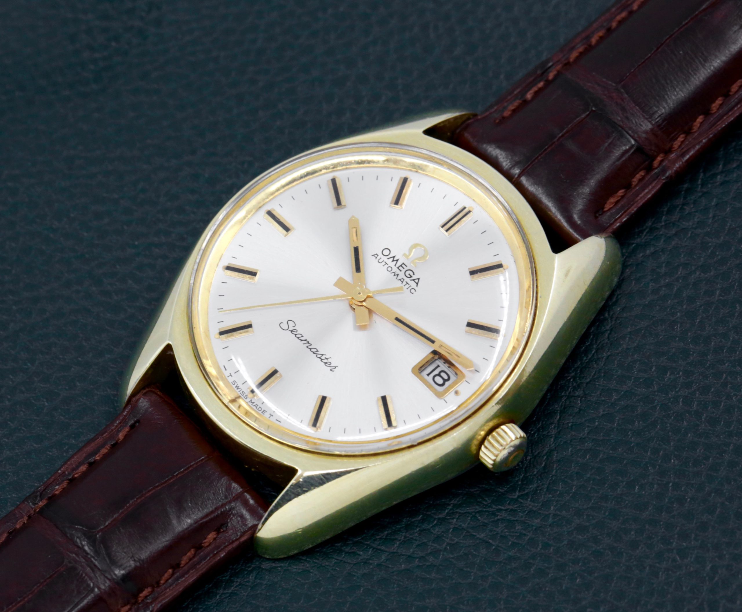Omega Seamaster Automatic with Date, Gold Capped Case, Silver Index ...