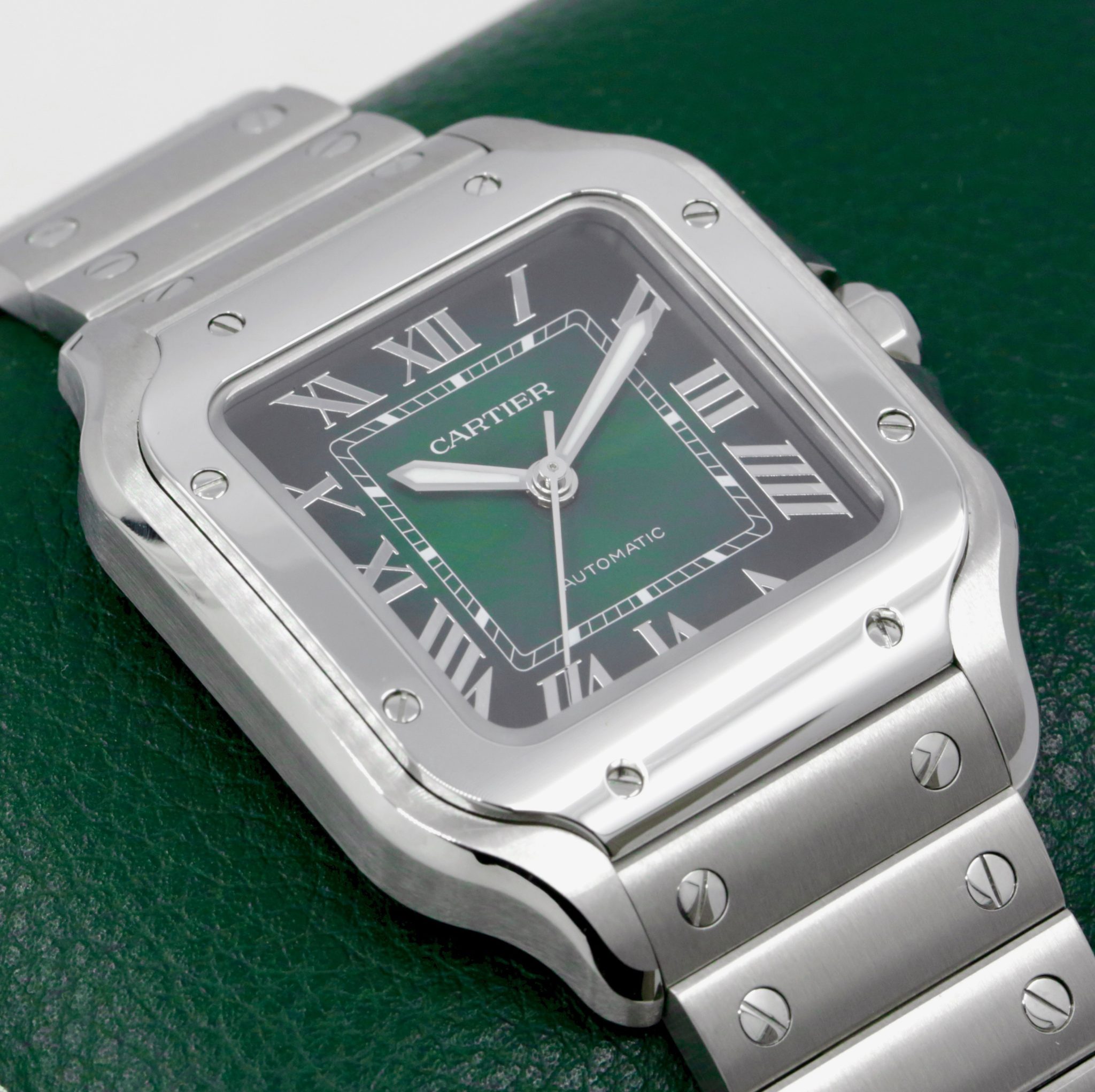 *UNWORN* Cartier Santos De Cartier Watch, Medium Size, Stainless Steel ...