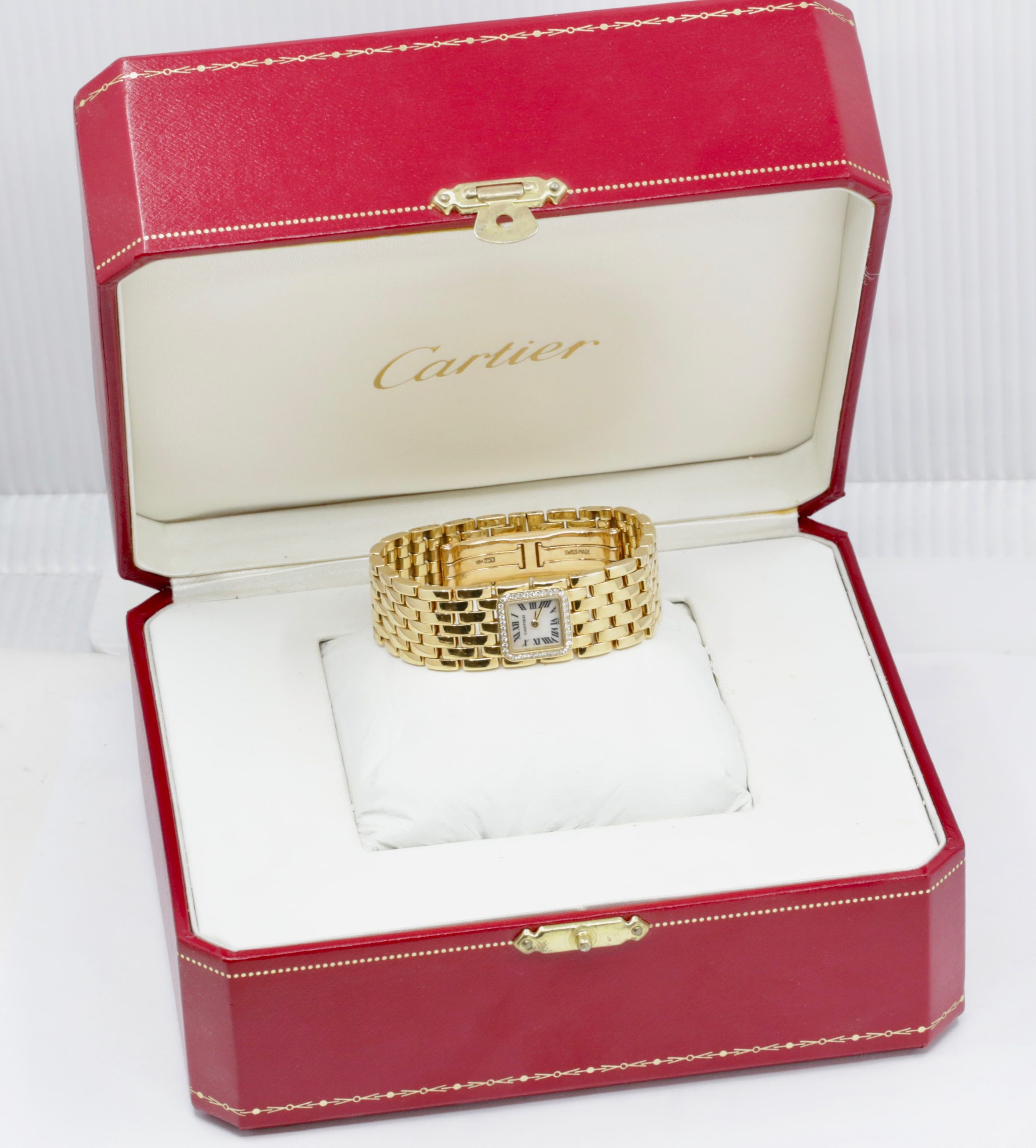 Cartier Panthere Ruban, in 18ct Yellow Gold, Factory Set Diamond Bezel ...
