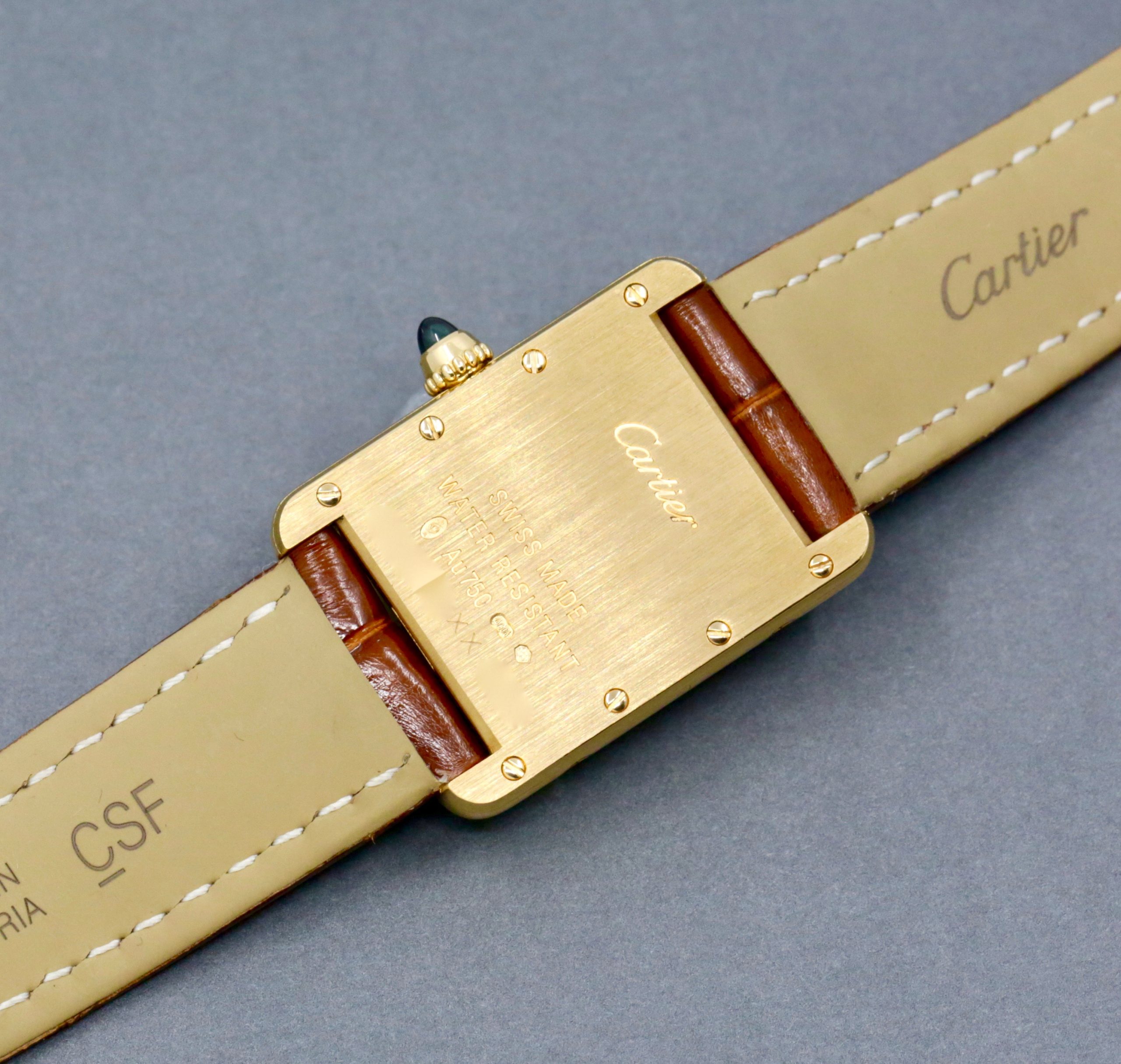 Cartier Tank Louis, Small Model, in 18ct Yellow Gold, Silver Roman Dial ...