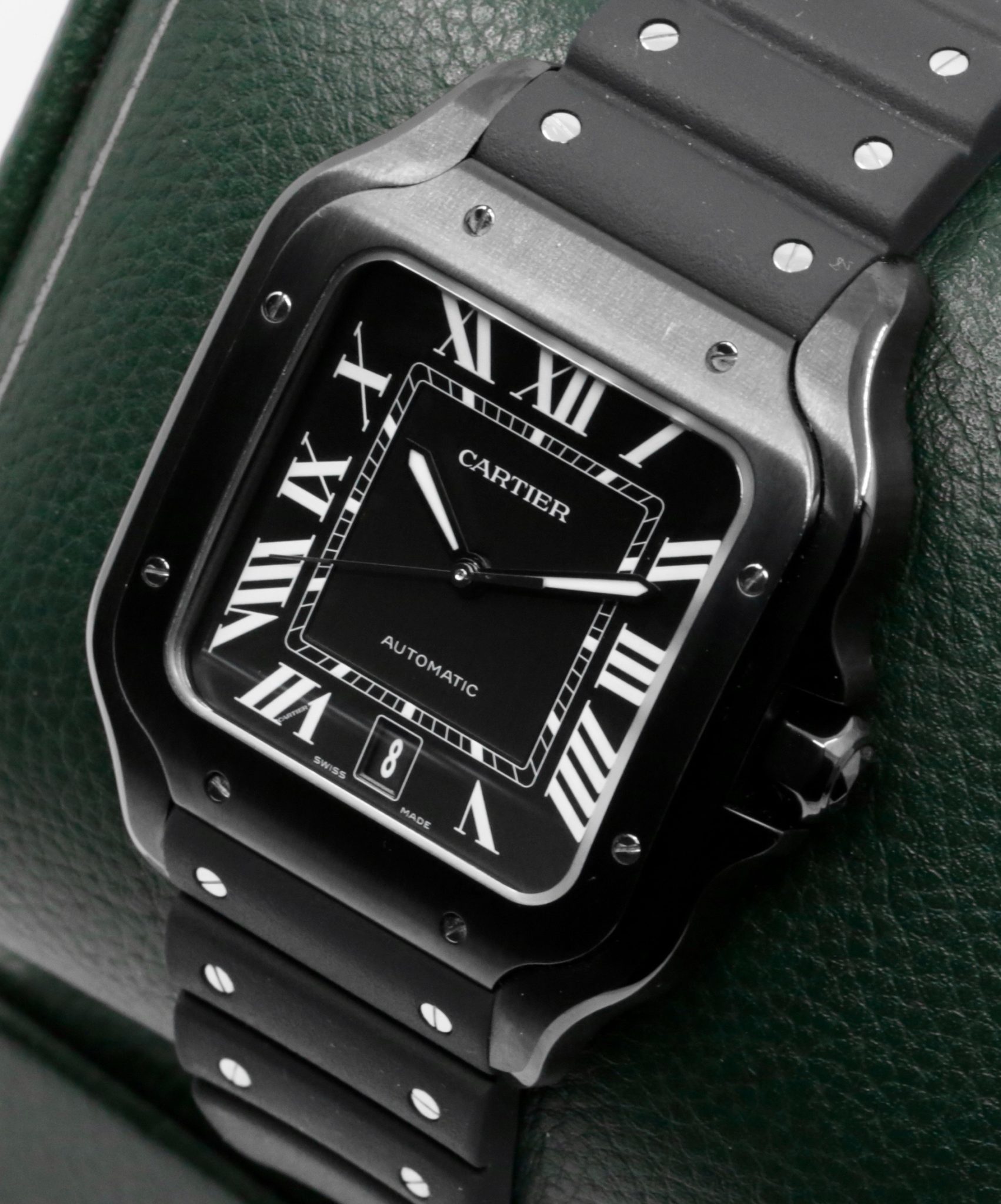Cartier - Santos De Cartier, Large Model, ADLC Coated Stainless Steel ...