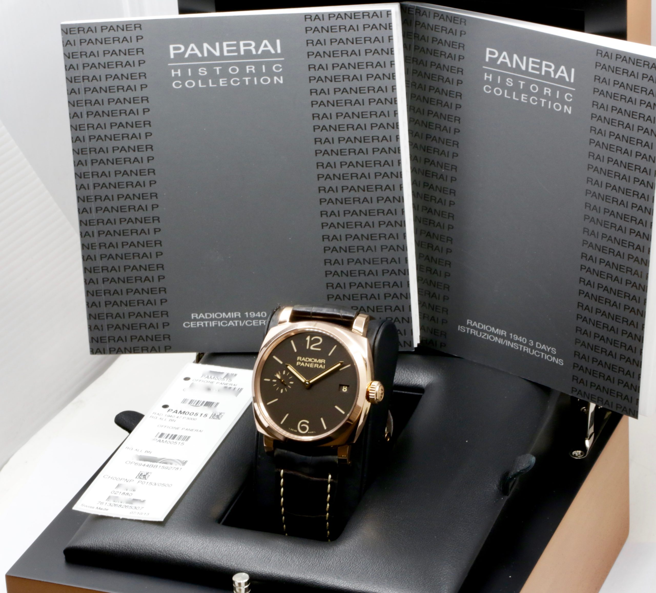 The Panerai Radiomir 1940 3 Days Oro Rosso, 47mm, Limited to 500 pieces ...