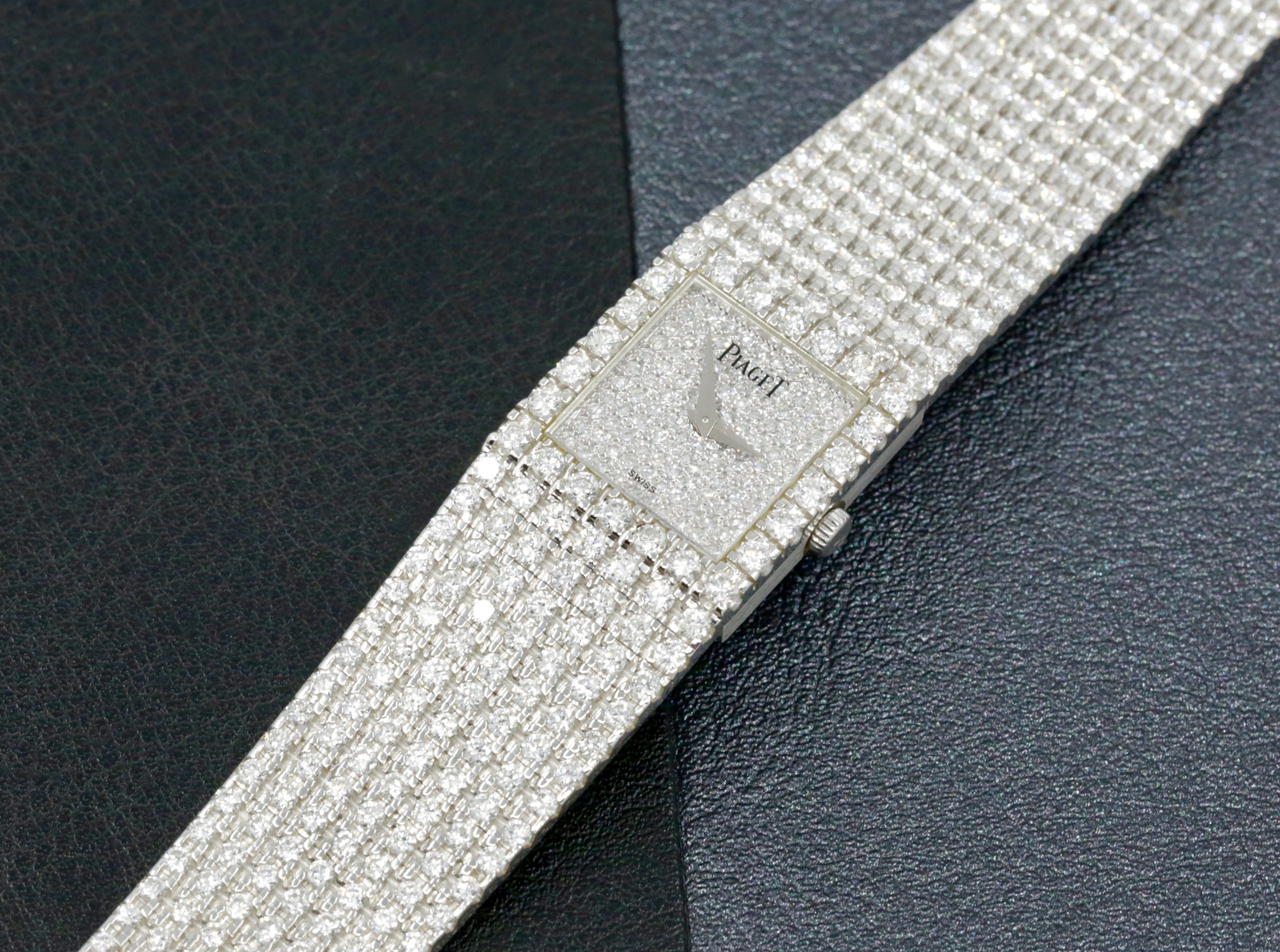 Piaget Mecanique ultra-thin ladies 18ct white gold watch with fully ...