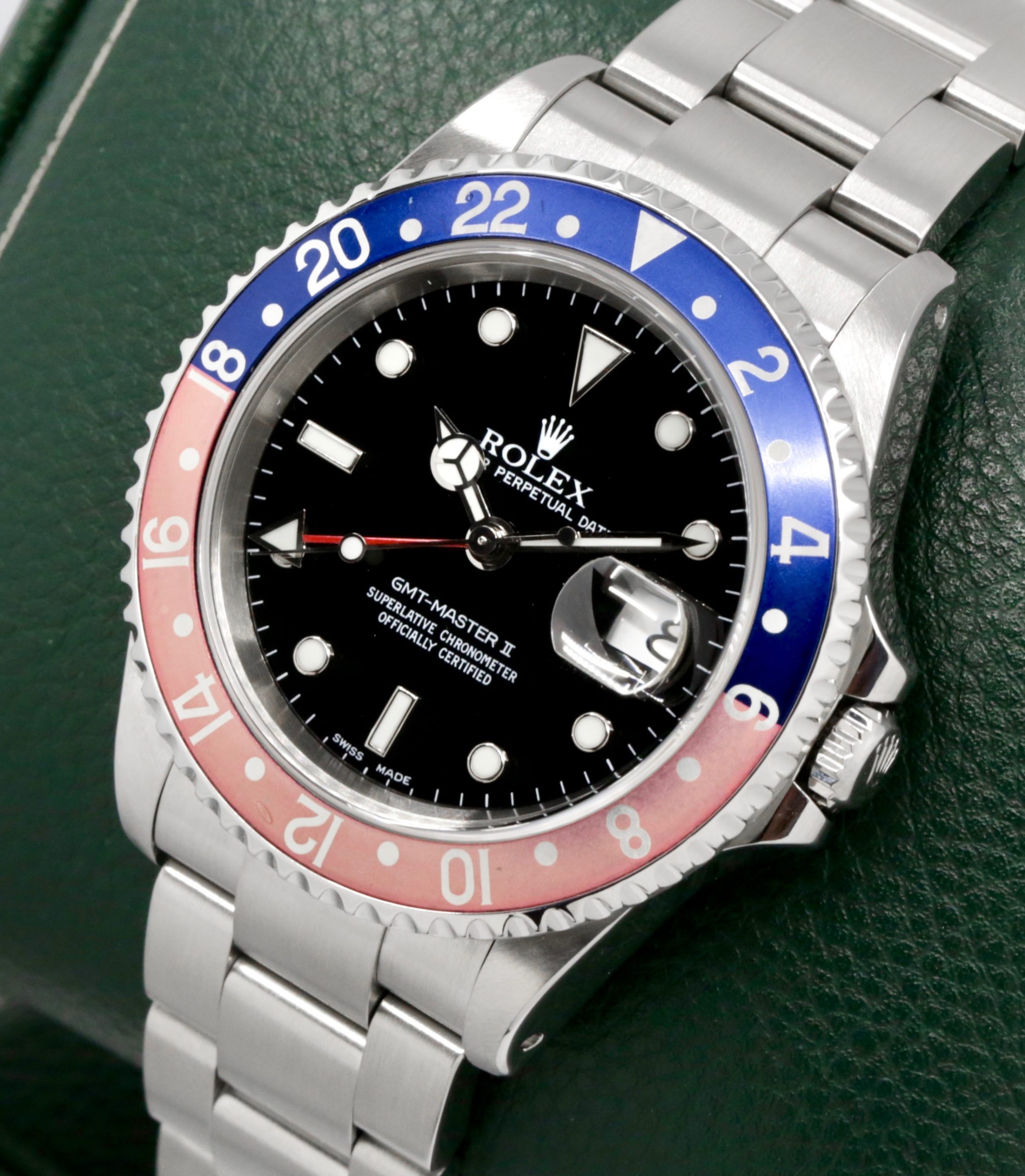 Rolex GMT-Master II "Pepsi", Stainless Steel, Blue & Faded Red Aluminum ...