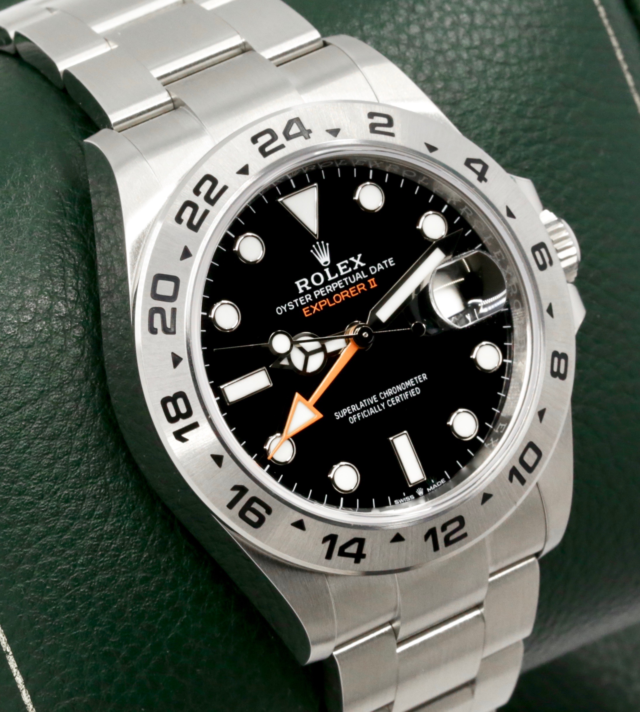 *MINT!! Rolex Explorer II, 42mm, Stainless Steel, Black Index Dial with ...