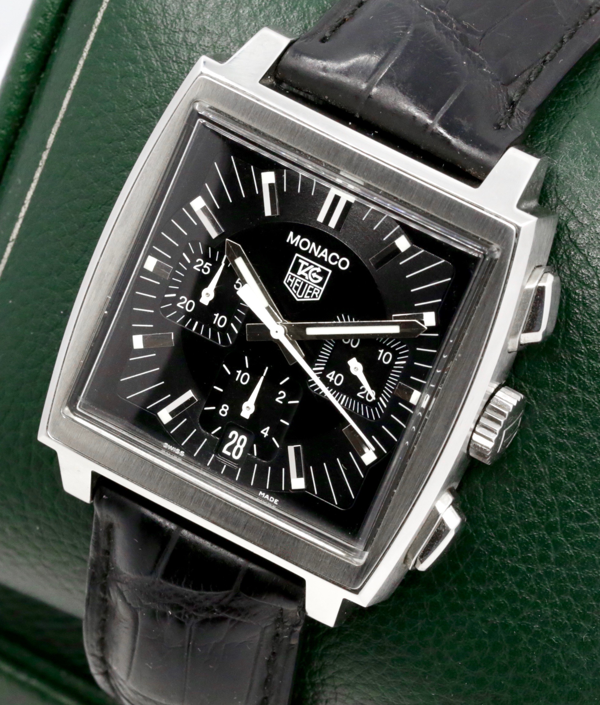 Tag Heuer Monaco chronograph CW2111-0 stainless steel on strap with ...