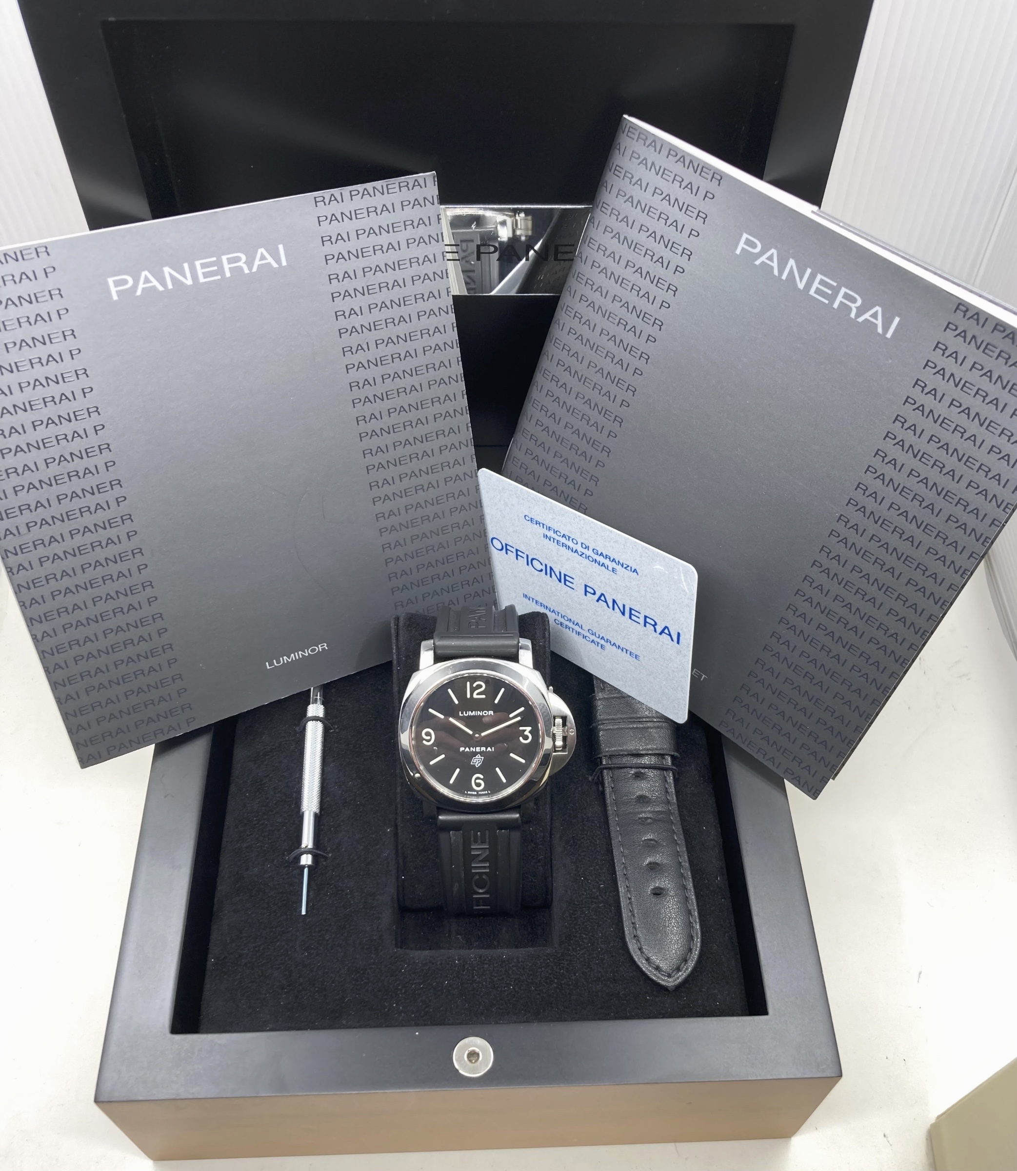 Panerai Luminor Base Logo, 44mm Stainless Steel Case, Black Index ...